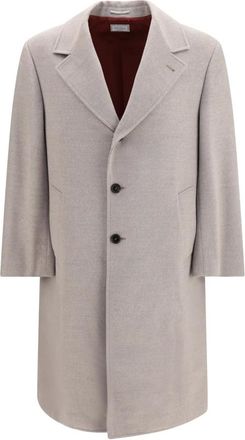 Brunello Cucinelli Manteau en Laine Vierge - Homme - Manteaux - Gris - Taille: S