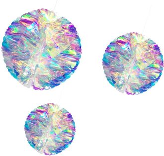 Cabilock 3 St&uuml;ck Bunte Wabenb&auml;lle Aus Papier 15/20/25cm H&auml;ngende Party Und Hochzeitsdekoration Wiederverwendbare Wabenkugeln F&uuml;r Innen Und Au&szlig;enbereich