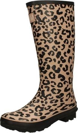 Spot On Bottes en caoutchouc Elle Sport X1R274 pour femme Imprimé animal Taille M, Léopard nude, 39 EU