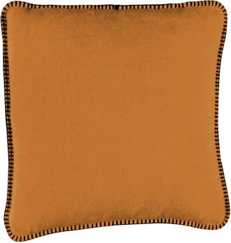 BIEDERLACK Biederlack Kissenhülle, 60 % Baumwolle, Zierstich-Einfassung, 50 x 50 cm, Orange, Aura Curry, 652737