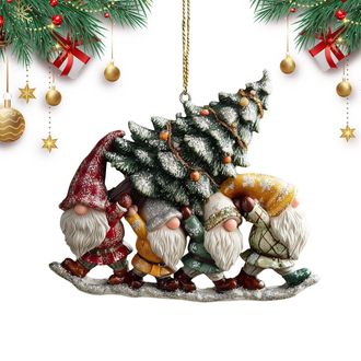 Generic Acryl GNOME Ornament,2D Cute Acrylic Decorations - GNOME Christmas Pendants - for Winter Gardening Indoor Thanksgiving Birthday Party Offices Room Dor