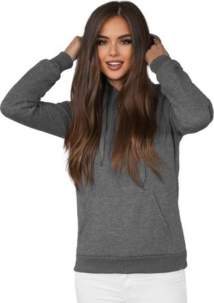 OZONEE Damen Kapuzenpullover Sweatjacke Sweatshirt Farbvarianten Kapuzenjacke Kapuzenpulli Kapuze Langarm Hoodie Sport Style Casual Fitness Training Basic 77