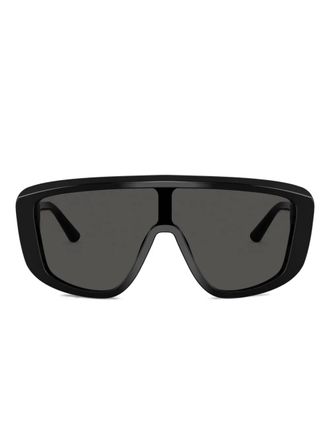 Dolce & Gabbana Eyewear lunettes de soleil &agrave; monture g&eacute;om&eacute;trique - Noir