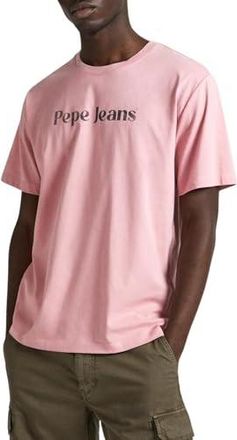 Pepe Jeans London Clifton T-shirt, Rose (Ash Rose Pink), L Homme