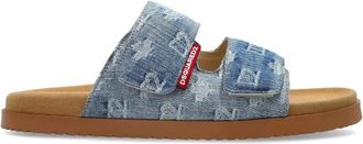 Dsquared2 Homme, Chaussures, Bleu, Taille: 43 EU Slides en jean