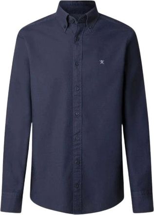 Hackett Homme, Chemises, Bleu, Taille: 2XL Chemise Oxford Teinte en Pi&egrave;ce Coupe Ajust&eacute;e