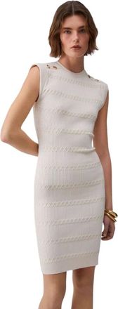 Liu Jo Femme, Robes, Beige, Taille: 36 FR Robe Courte en Tricot