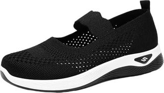 Generic Baskets dété en Tissu rayé pour Femmes, Chaussures orthopédiques Confortables et décontractées Babies Chaussures Femme Mocassin Femme Cuir Femme (Blac