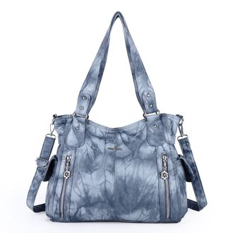 Angel Kiss Handtaschen f&uuml;r Damen, Hobo-Geldb&ouml;rse, ger&auml;umig, l&auml;ssig, Schultertaschen, PU-Tragetasche, Umh&auml;ngetasche f&uuml;r Damen, 7028blue