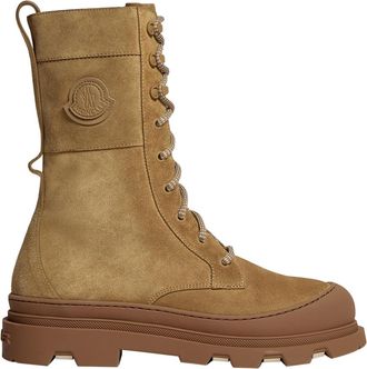 Moncler Bottes en daim à lacets Vera High