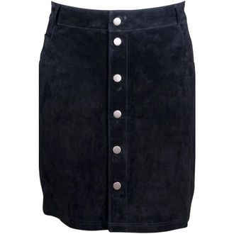 BTF-CPH Btfcph - Jupe en daim &agrave; boutons - Femme - Jupes - Noir - Taille: 44 FR