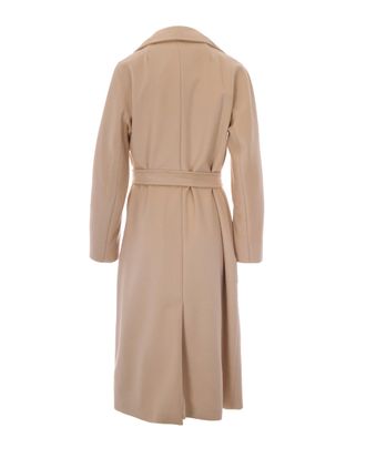 Max Mara Womens Coat Resina Almond Virgin Wool