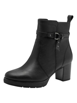 Jana Damen Stiefeletten mit Blockabsatz Vegan, Schwarz (Black), 38 EU
