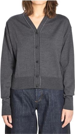 Jacquemus Femme, Pulls, Gris, Taille: 38 FR Embroidered Cardigan