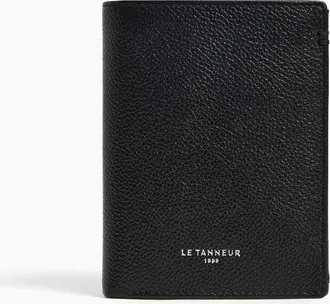 Le Tanneur Grand portefeuille vertical zipp&eacute; 2 volets Lucien en cuir grain&eacute;