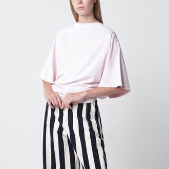 Jacquemus Rosa Moisson-T-Shirt mit offenem R&uuml;cken