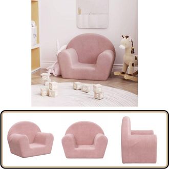 vidaXL Vidaxl - Canapé pour enfants rose peluche douce - Canapé Enfant - Canapé Bébé - Mobilier Enfant - Meubles Chambre Enfant - Jouet Enfant