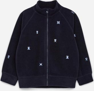 Arket Bestickte Fleecejacke -Blau