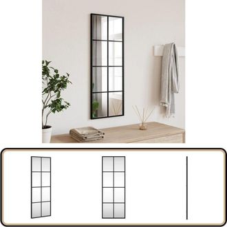vidaXL Vidaxl - Wandspiegel Schwarz 30x80 cm Rechteckig Eisen - Wandspiegel - Spiegelfläche - Badezimmerspiegel - Wohnzimmerdeko - Schlafzimmerdekor