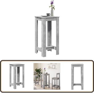 vidaXL Bartisch Betongrau 51x50x103,5 cm Holzwerkstoff - Vidaxl