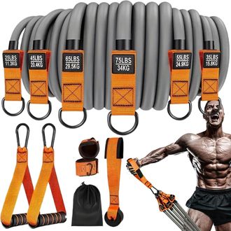 Generico Trainingsb&auml;nder, Trainingsger&auml;t f&uuml;r Brust, 136 kg, mit Kn&ouml;chelriemen, robustes Fitnessger&auml;t f&uuml;r M&auml;nner und Frauen