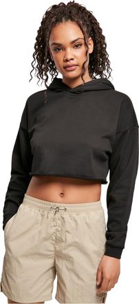 Urban Classics Ladies Oversized Cropped Hoody Black XXL