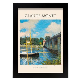 Nacnic Poster Brücke in ArgenteuilDekorative Bilder für Ihr Wohnzimmer, Schlafzimmer, Zuhause. Wandkunst-Drucke. Ästhethetische Wandabdrücke, die von Claude 