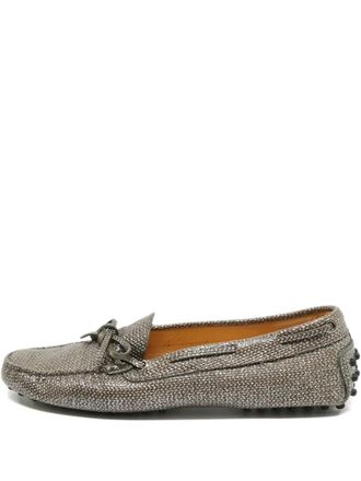 Tod's Gommino Loafer mit Metallic-Schleife - Grau