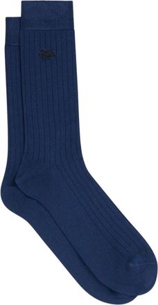 Etro chaussettes nervurées à logo pegaso - Bleu