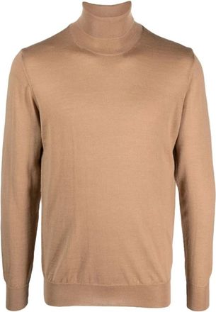 Daniele Alessandrini Homme, Pulls, Brun, Taille: L Maglia collo alto