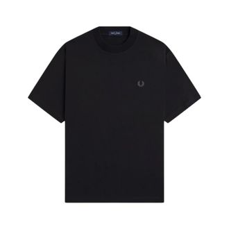 Fred Perry T-Shirt mit reflektierendem Print - - Tops - Herren - Schwarzk - L