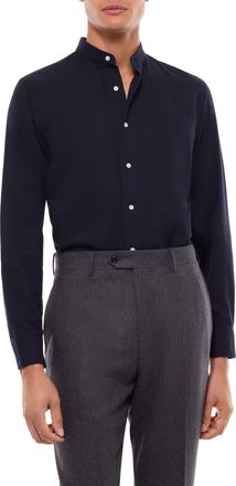 Fursac Chemise &agrave; col grand-p&egrave;re en coton gratt&eacute; - Taille XL - Homme