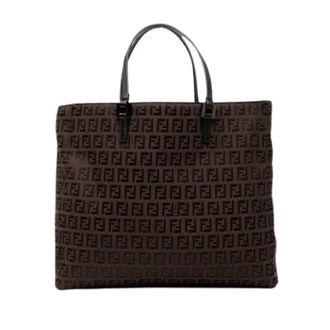 Fendi Sac cabas Pre-owned en toile - Femme - Pre-owned - Brun - Taille: ONE Size