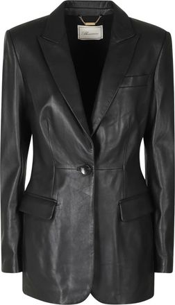 Blumarine Veste droite en nappa - Femme - Vestes - Noir - Taille: 38 FR