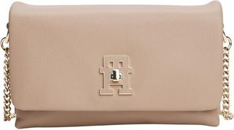 Tommy Hilfiger Sac à Bandoulière Sac Femme Modern Mini Crossover avec Chaîne, Beige (Coastal Taupe), Taille Unique