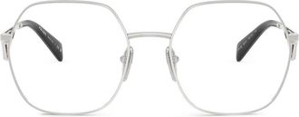 Prada Brille mit geometrischem Gestell - Silber