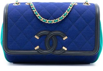 Chanel Hobo Bags - Small Jersey CC Filigree Flap - Gr. unisize - in Blau - f&uuml;r Damen