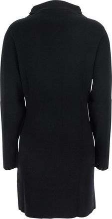 P.A.R.O.S.H. Wool-Cashmere Turtleneck Midi Dress - Black