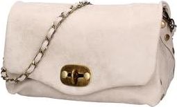 Gave Lux Sac &agrave; bandouli&egrave;re pour femme en cuir v&eacute;ritable Made in Italy 25x15x11 cm GLX228104323FBG, beige, Taille unique