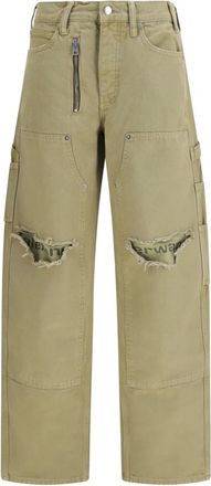 Alexander Wang Zip Carpenter Pants - Femme - Jeans - Vert - Taille: W25