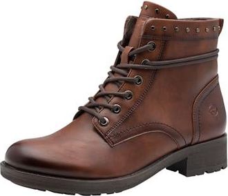 Tamaris Bottines plates en dentelle pour femme 1-25133-45 - Cognac - Taille 38 EU, cognac, 38 EU