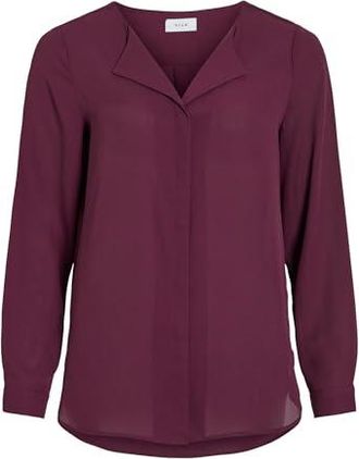 Vila Vila Shirt Vilucy L/S-Noos, Aubergine, M Femmes