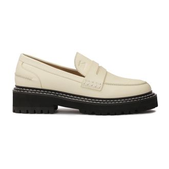 Kazar Leder-Halbschuhe auf einer kontrastierenden Sohle - - Shoes - Damen - Beige - 36 EU