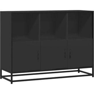 vidaXL Sideboard Schwarz 100x35x76 cm Holzwerkstoff - Vidaxl