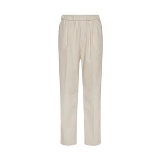 Forte_Forte Wollhose - - Trousers - Damen - Beige - S