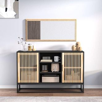 vidaXL Buffet noir 105x30x65 cm bois ding&eacute;nierie - Vidaxl