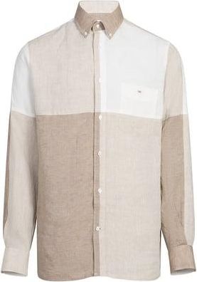 Eden Park Chemise patchwork col am&eacute;ricainen lin