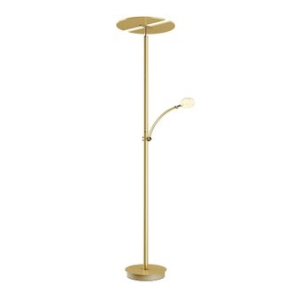Lucande LED Stehlampe Anniki dimmbar (Modern) in Gold/Messing aus Metall (3 flammig,) - Wohnzimmerlampe Stehleuchte Floor Lamp Deckenfluter Standleuchte Wohnz