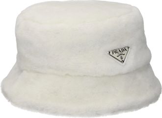 Prada Femmes Chapeaux Fourrure Blanc