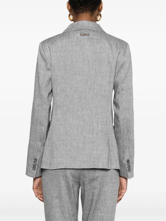 PESERICO Womens Peak-Lapels Blazer Gray Ss25 W
